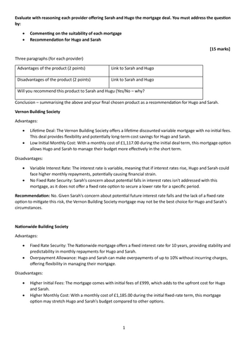 Unit 2 Sarah and Hugo - LIBF - Case Study questions with Answers | Teaching Resources