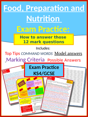 Food GCSE Eduqas Mock Questions with answers: 12 mark questions (Long ... Food GCSE Eduqas Mock Questions with answers: 12 mark questions (Long ...