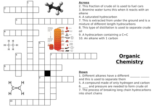 Organic chemistry crossword | Teaching Resources