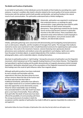 Spiritualism | Teaching Resources