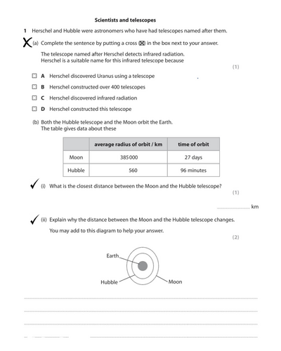 Cambridge IGCSE , O/L Space Physics Question and Answers. | Teaching ...