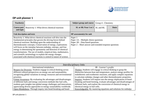 Dp - Chemistry - Reactivity 1 - What drives cehmical reactions ...