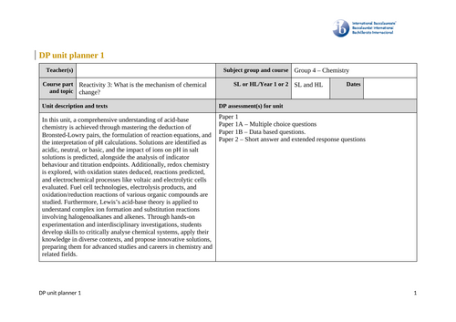 DP chemistry- Reactivity 3 - What are the mechanism of chemical changes ...