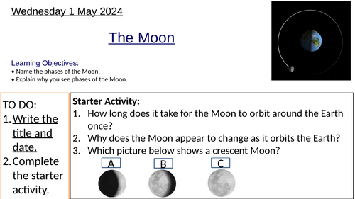 KS3 Physics The Moon: Complete Lesson | Teaching Resources