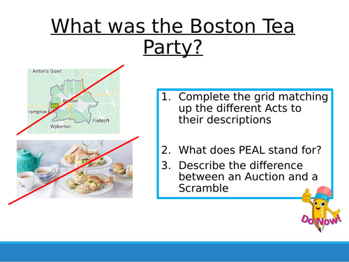 American Revolution 5 - Boston Tea Party | Teaching Resources
