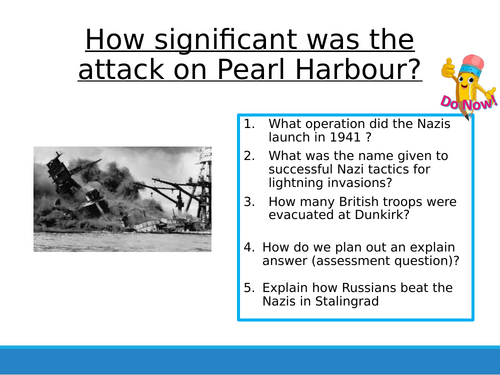WWII 7 - Pearl Harbour | Teaching Resources