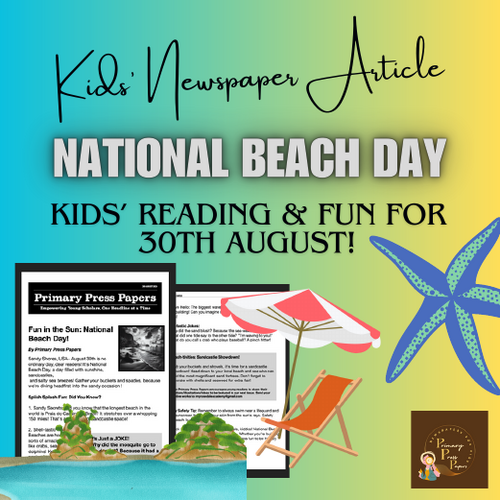 National Beach Day: Dive into Beach Bliss! Reading and Activity for ...