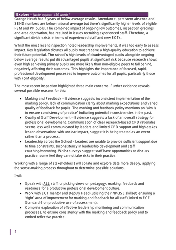 NPQLTD 2024 Example response to case study | Teaching Resources