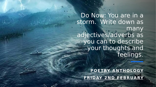Storm on the Island AQA GCSE Poetry Anthology | Teaching Resources