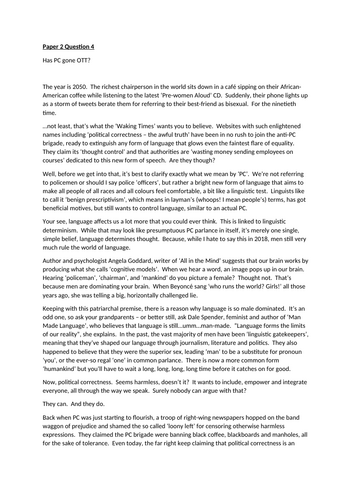 A Level English Language Paper 2 Q4 AQA Resource | Teaching Resources