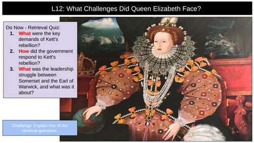 Queen Elizabeth Challenges | Teaching Resources