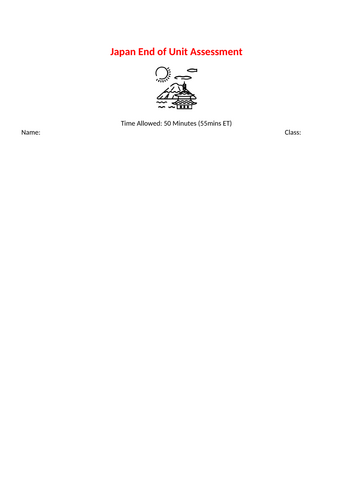 Japan Assessment | Teaching Resources