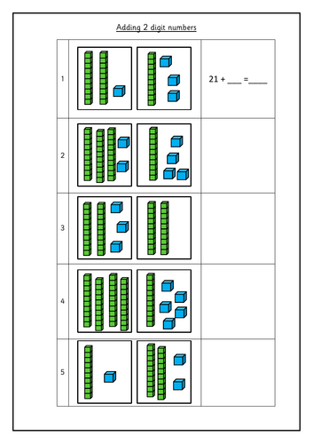 Addition two digit numbers | Teaching Resources