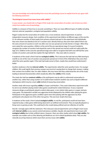 Model answer 13 marker GCSE Psychology | Teaching Resources