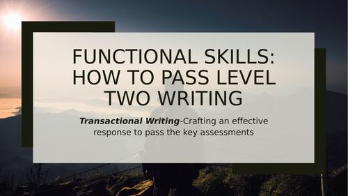 Functional Skills: Writing skills | Teaching Resources