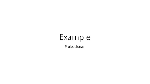 Project Ideas Homework Task | Teaching Resources Project Ideas Homework Task | Teaching Resources