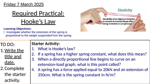 Springs Practical | Teaching Resources