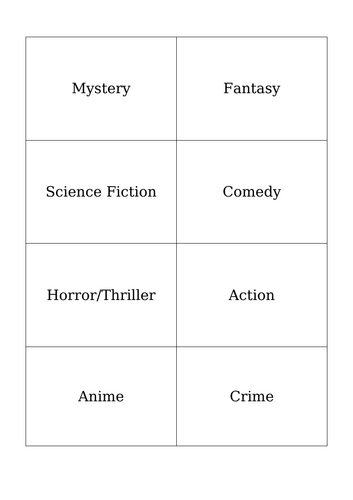 Genre Match Up Activity | Teaching Resources