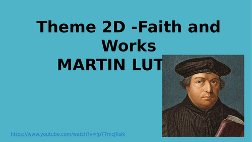 RS A Level Christianity EDUQAS Theme 2D: Martin Luther PPT | Teaching ...