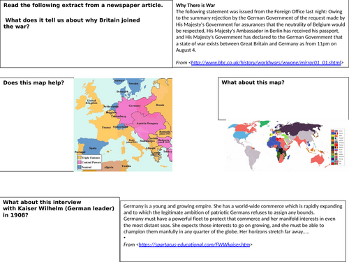 WWI KS3 | Teaching Resources