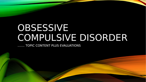Obsessive Compulsive Disorder Clinical Psychology 9990 new syllabus ...