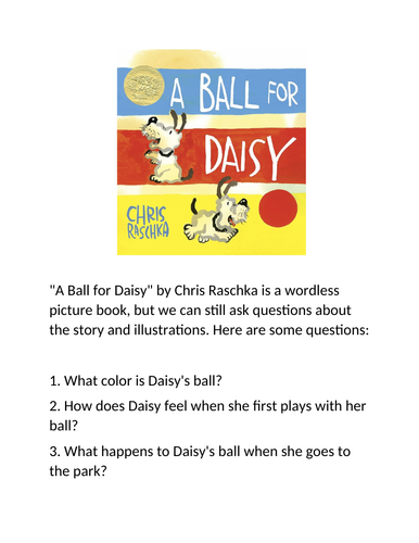 A Ball For Daisy - Questions about the book | Teaching Resources
