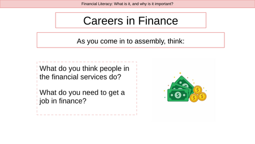Financial Careers Assembly (Financial / Money Education for Teens ...