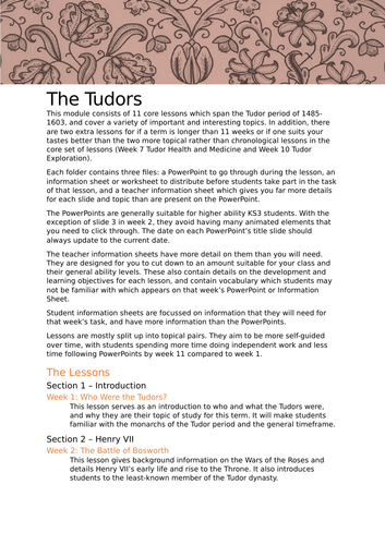 Misc Tudors Files | Teaching Resources