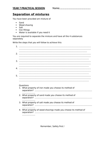 Separation of mixtures | Teaching Resources
