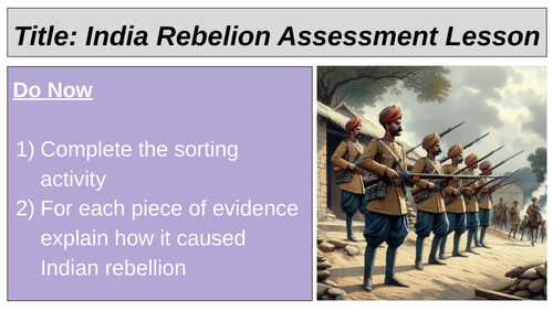 Indian Colonisation Rebellion Assessment | Teaching Resources