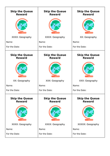 Skip the queue template | Teaching Resources Skip the queue template | Teaching Resources