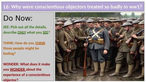 WWI World War One Conscientious Objectors | Teaching Resources