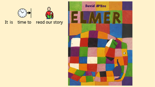 Elmer Colourful Semantic Book | Teaching Resources