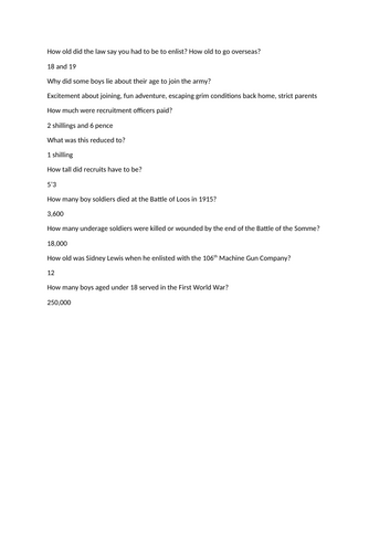 Enlist (War) | Teaching Resources