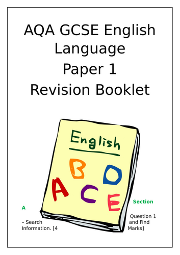 AQA GCSE English Language Paper 1 Revision Booklet | Teaching Resources AQA GCSE English Language Paper 1 Revision Booklet | Teaching Resources