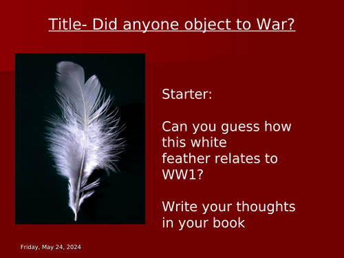 Conscientious objectors WWI | Teaching Resources