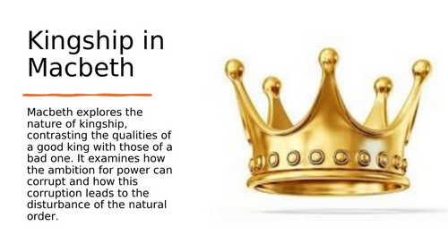 Kingship in Macbeth | Teaching Resources
