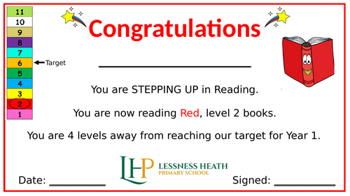 KS1 Reading Certificates for moving up coloured book bands | Teaching ...