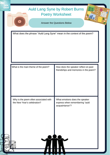 Analysing The Poem Auld Lang Syne By Robert Burns Teaching Resources