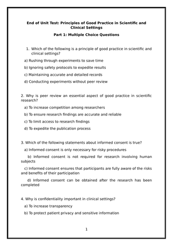 T level health A7 end of topic tests and worksheets | Teaching Resources