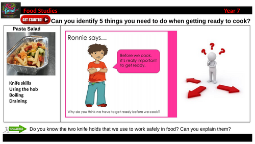 KS3 Food Technology Pasta Salad Practical L4 Teacher Powerpoint ...