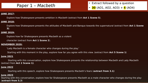 Macbeth Big Picture thinking and ranging across the play | Teaching ...
