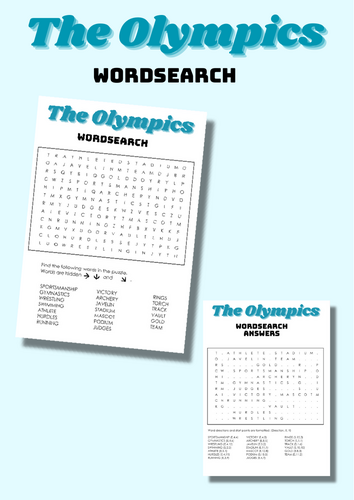 The Olympic Games Wordsearch - End of Year Activity | Teaching Resources