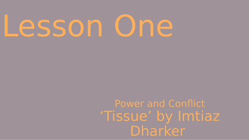 'Tissue' by Imtiaz Dharker Analysis | Teaching Resources