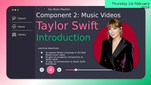 Taylor Swift - Media Language and Representation | Teaching Resources