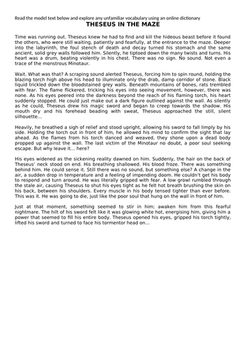 Theseus in the Maze- unit of work in the TFW style KS2 | Teaching Resources