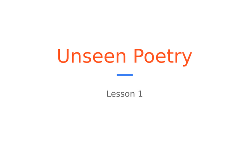 AQA A-Level English Literature Unseen Poetry Scheme of Work | Teaching ...