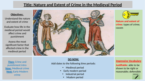 2. Medieval Crimes OCR History | Teaching Resources