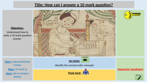 10. 10 Mark Practice Question OCR History | Teaching Resources