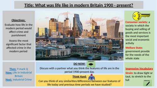 11. Modern Britain overview OCR History | Teaching Resources